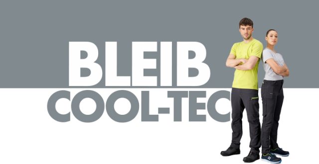 Innovative Arbeitskleidung mit Cooltec Temperaturregulierung